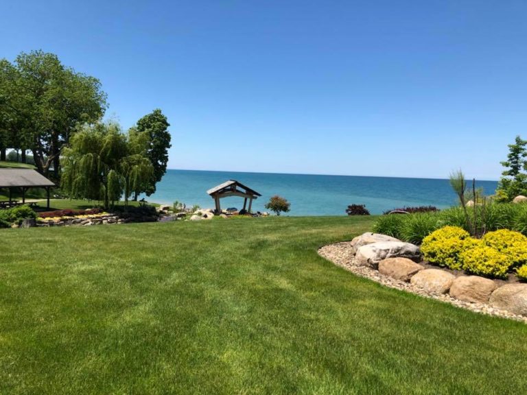 Outdoor massage on the shores of Lake Erie